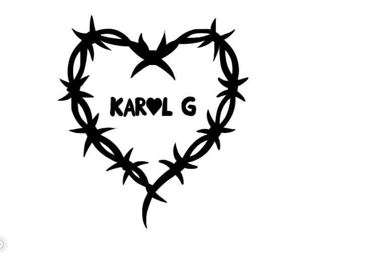 Karol G Barbed Wired Heart Corazon Barcelona Shirt Inspired Logo ...