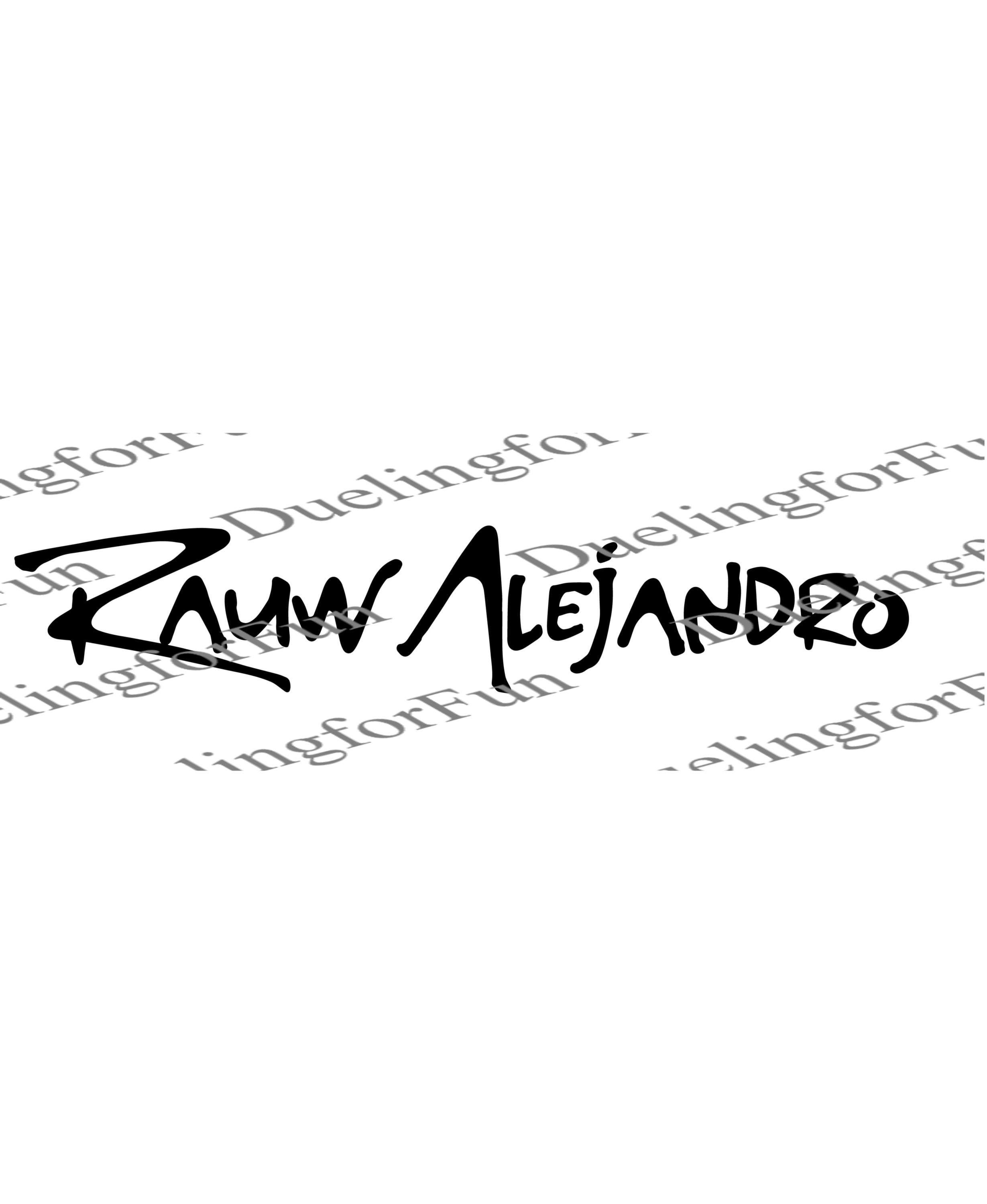 Rauw Alejandro Signature Name Cosa Nuestra Album Title Tour 2025 SVG ...