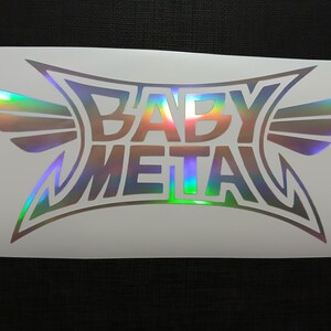 NEW Babymetal Logo Holo Foil Red Sticker Vinyl Decal Baby Metal ...