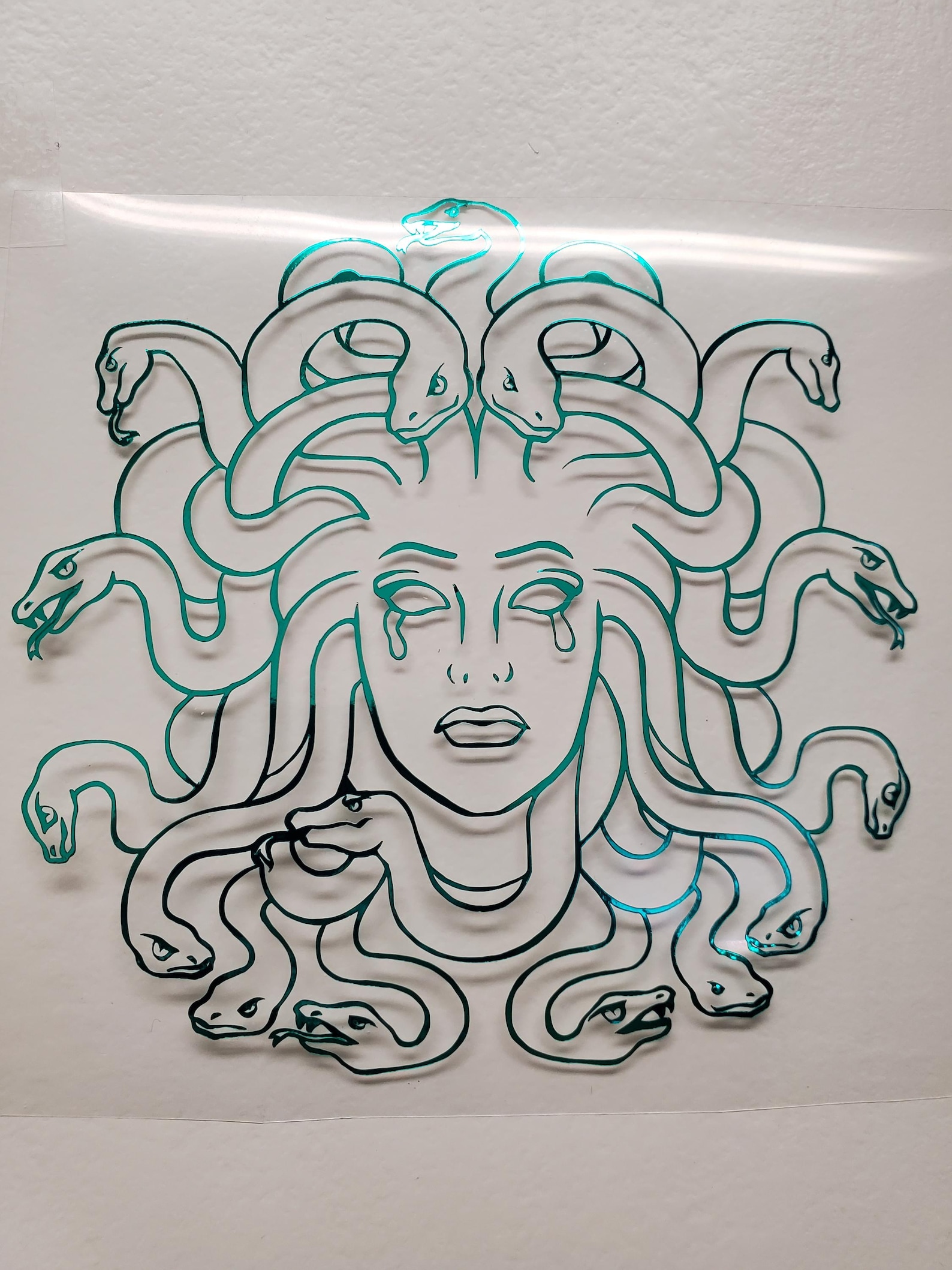 Crying Medusa Outline Greek Mythology Gorgon Decal Art Sticker for Cars ...