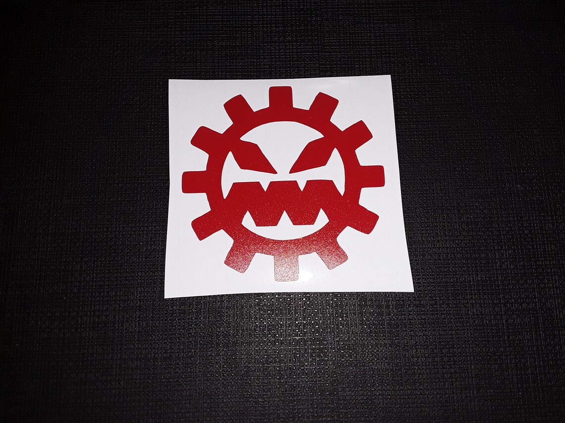 Dethklok Logo Klokateer Gears Band Holo Foil Silver Sticker Vinyl Decal ...