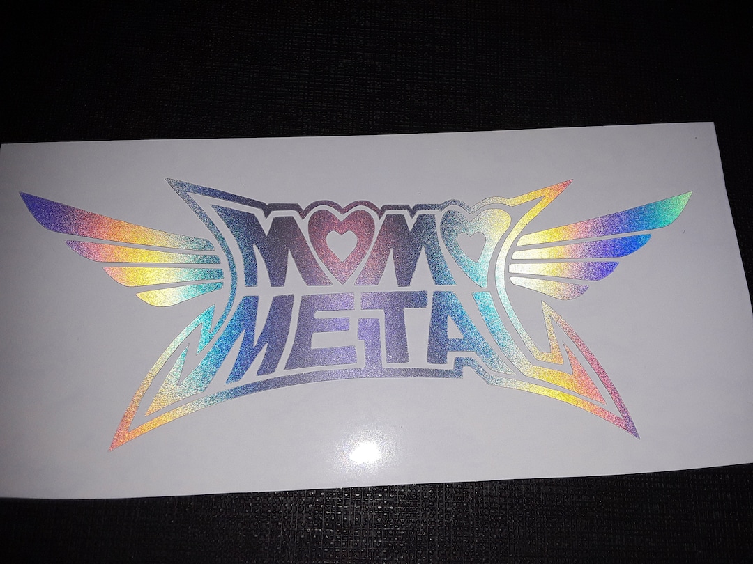 Momo Babymetal Logo Momometal Holo Foil Silver Sticker Vinyl Decal Baby ...
