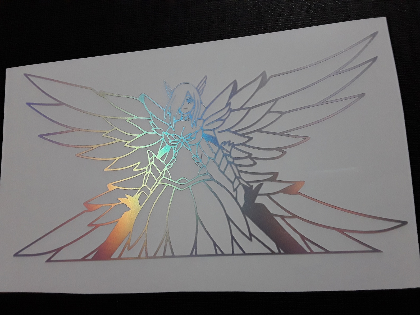 Fairy Tail Erza Scarlet Valkyrie Armor Holo Anime Sticker Vinyl Decal ...