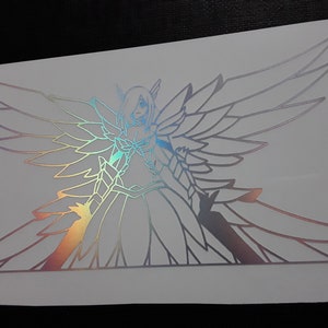 Fairy Tail Erza Scarlet Valkyrie Armor Holo Anime Sticker Vinyl Decal ...
