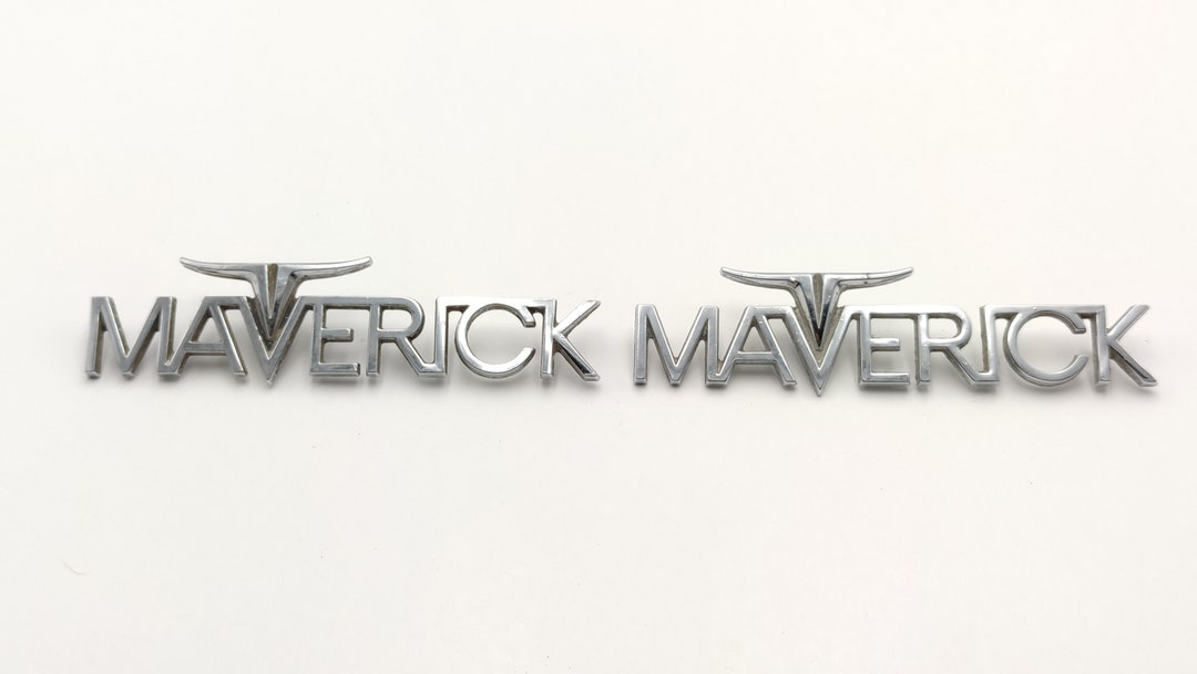Maverick Emblems Sides Falcon Genuine Parts Ford Classic Pair Metal - Etsy