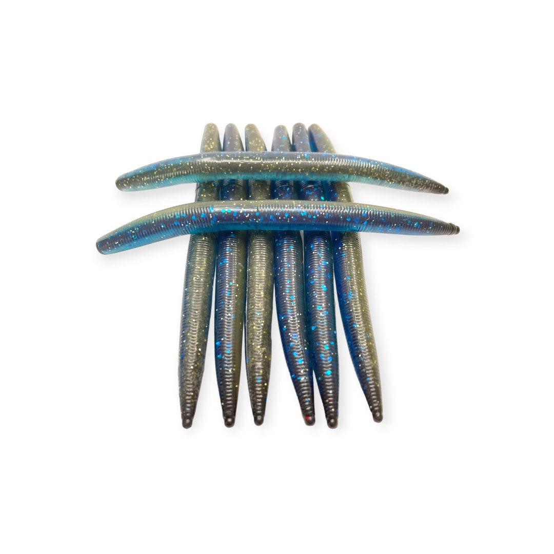 Bass Fishing 5 Core Shot Worms Custom Stick Baits - Etsy