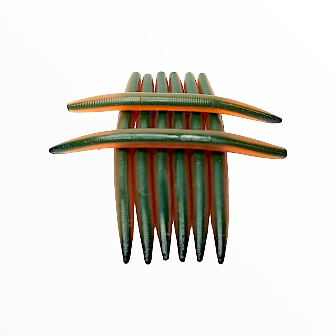 5” Motor Oil Black Core Shot Worms - Bass Fishing Senko Style Worms - Etsy