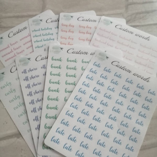 Wording Sticker - Etsy