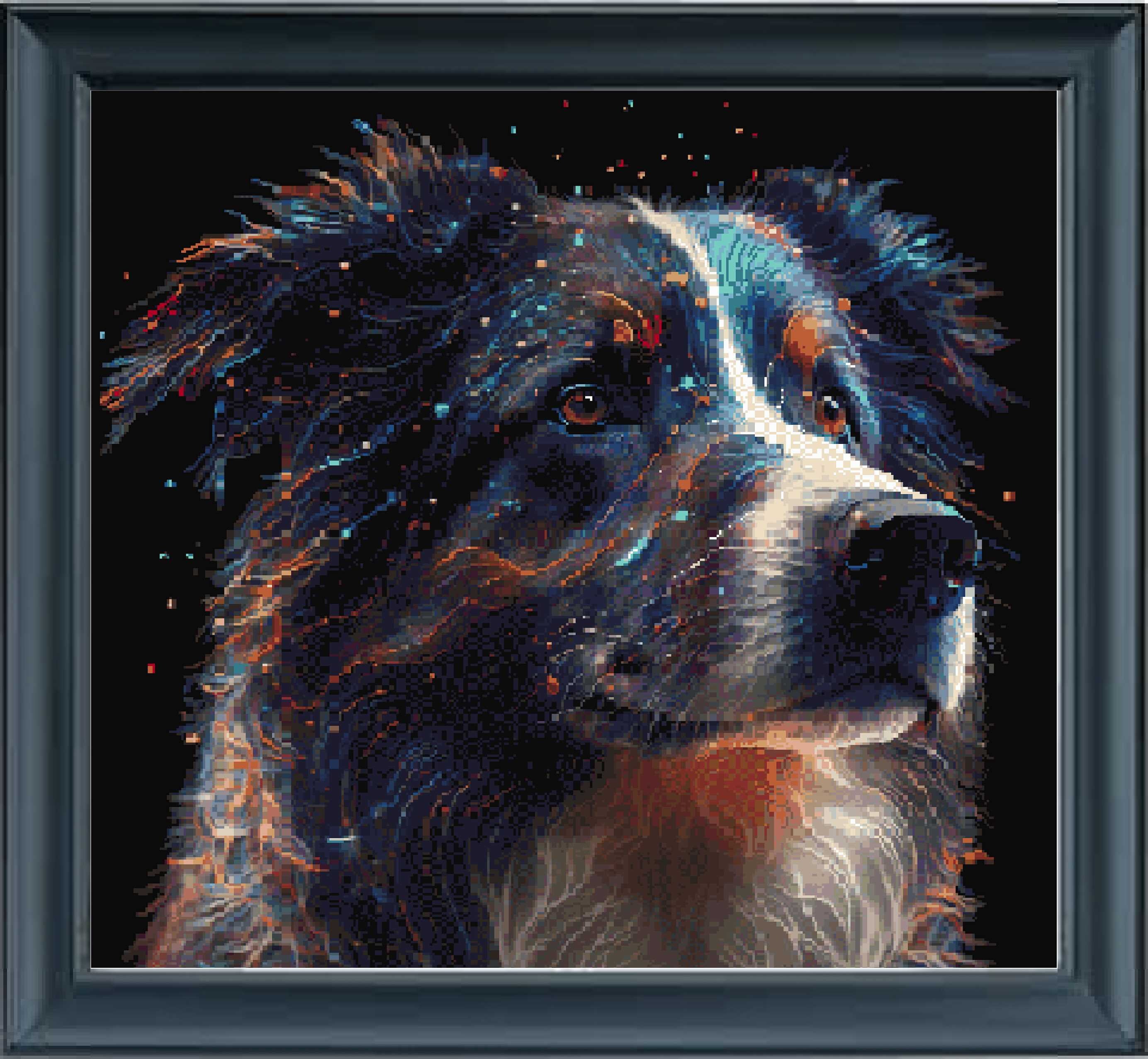 Modern Border Collie Xstitch Design - Etsy