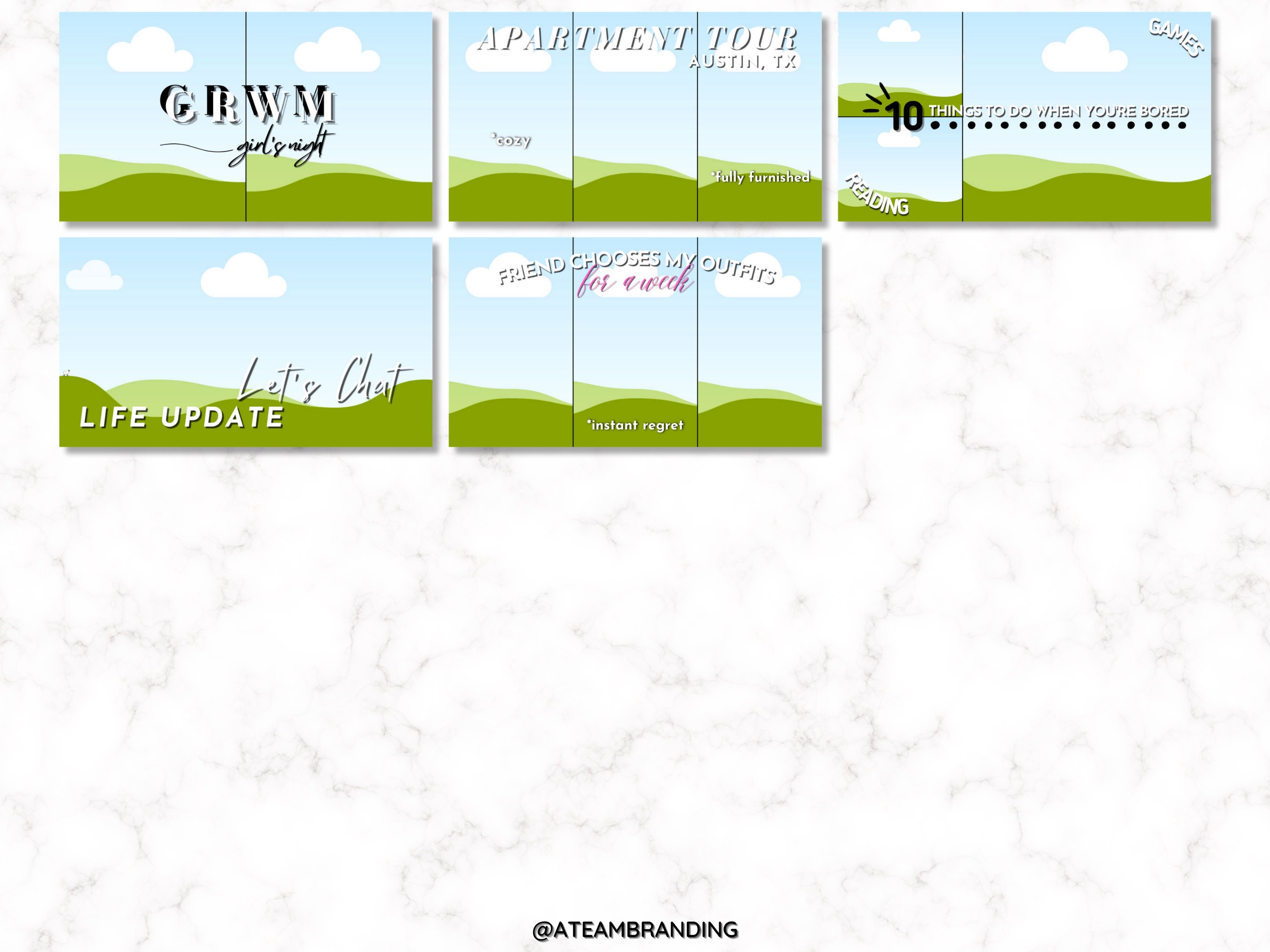 50 Youtube Thumbnail Templates for Influencers Kit, DIY Editable Canva ...