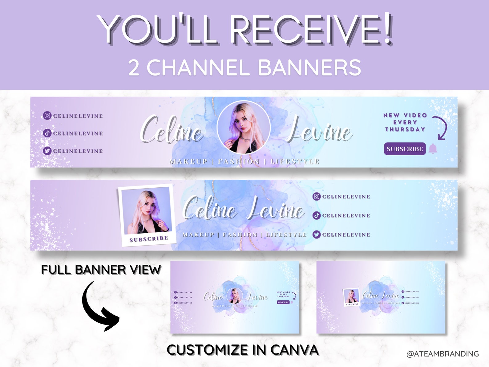 Youtube Channel Kit, Youtube Banner Colorful Templates, Intros, Outros ...