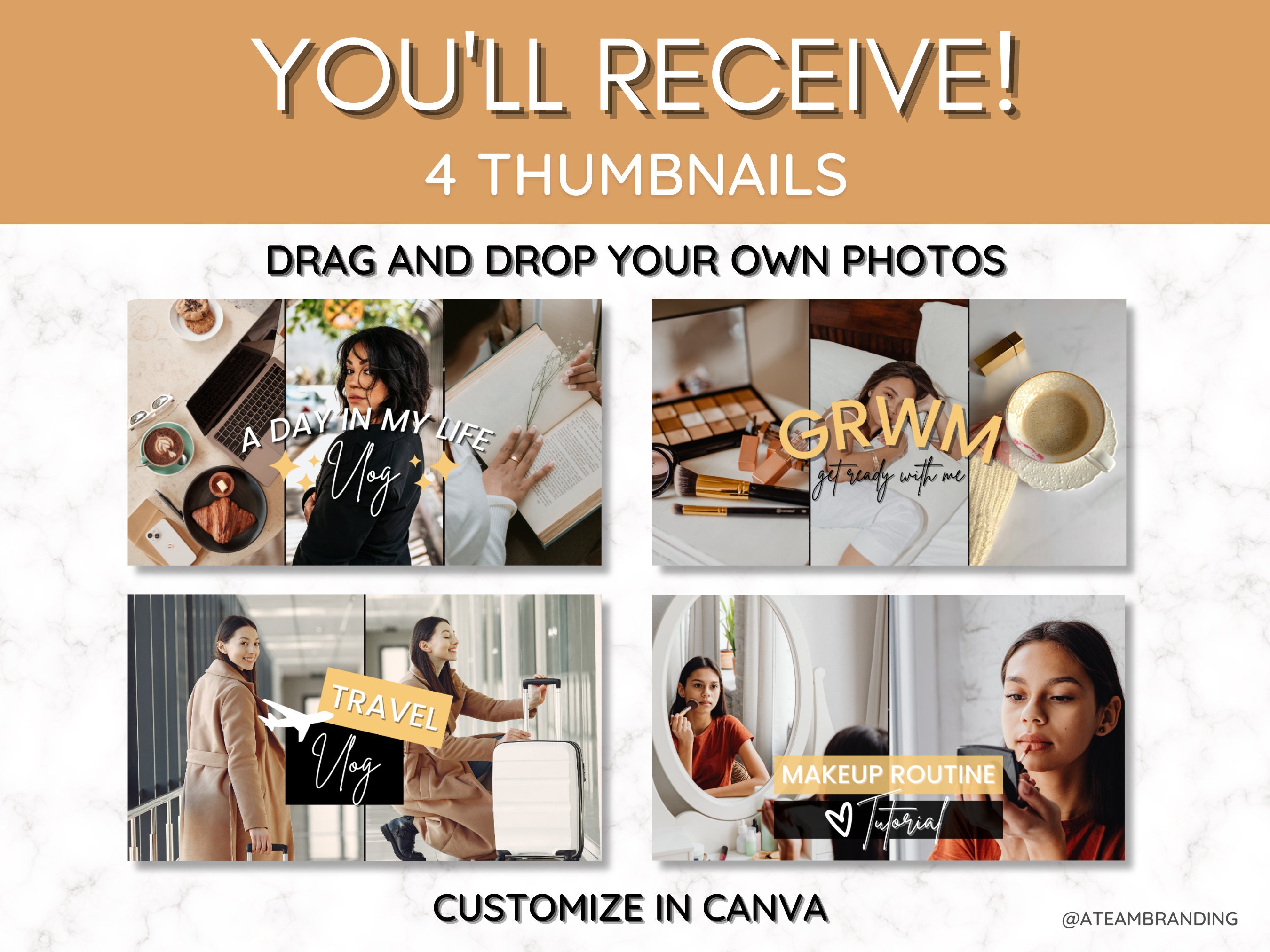 Youtube Branding Kit Modern, Editable Canva Templates, Youtube Banners ...