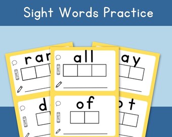 Sight Word Practice Cards - Red Level New Zealand Curriculum - Etsy