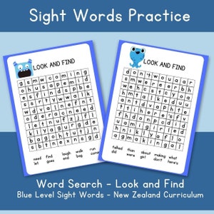 Sight Word Look and Find Word Search - Blue Level New Zealand ...