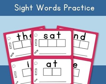Sight Word Practice Cards - Red Level New Zealand Curriculum - Etsy