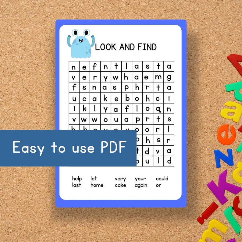 Sight Word Look and Find Word Search - Blue Level New Zealand ...