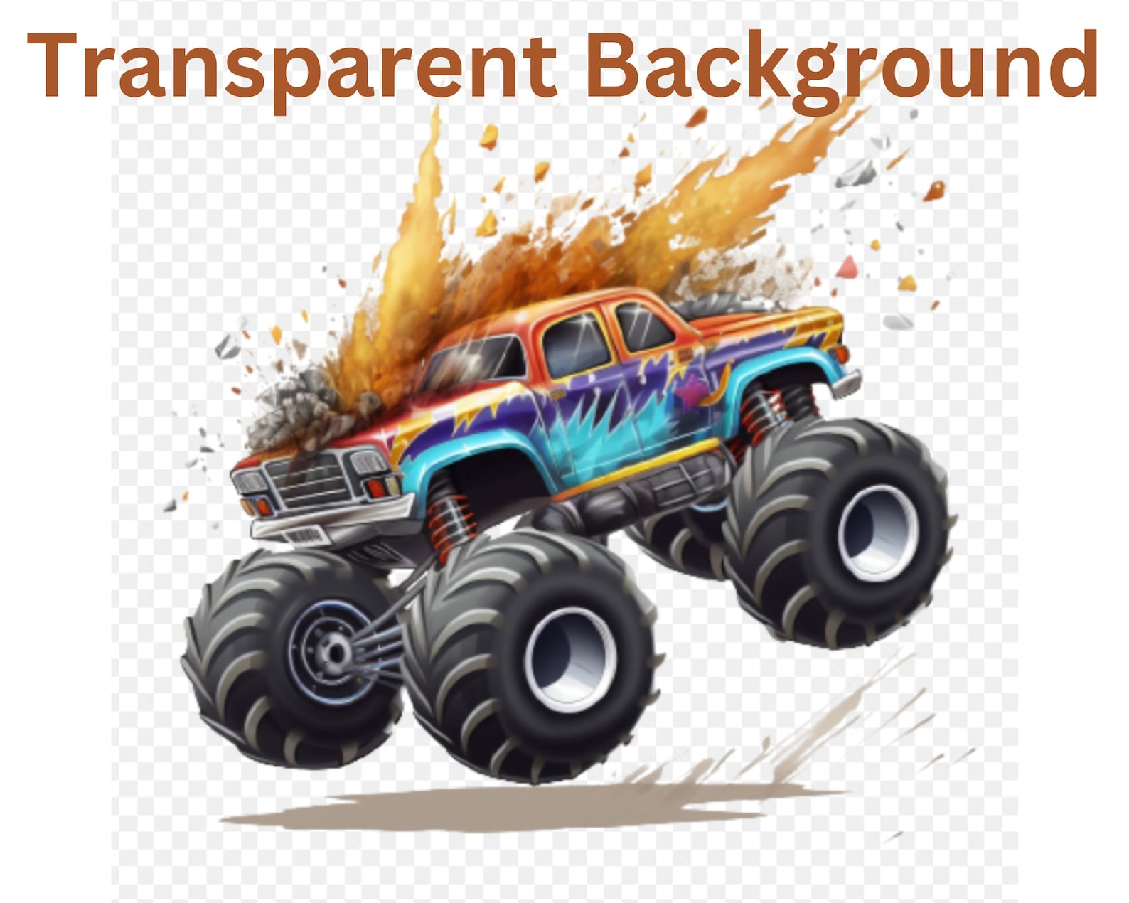 Monster Truck Clipart Bundle of 20 - Monster Truck Clipart PNG ...