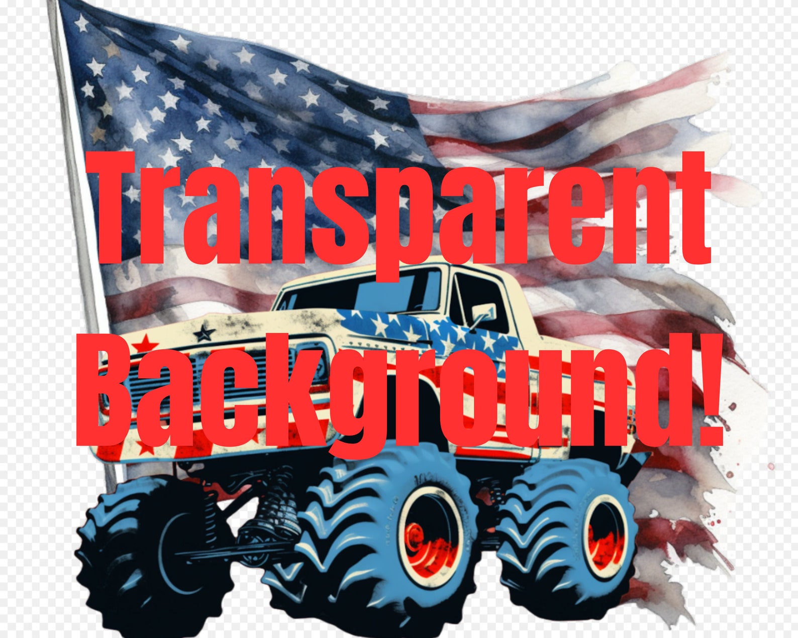 American Flag Monster Truck PNG Sublimation Design, Monster Truck SVG, Truck Png, JPEG, Clipart ...