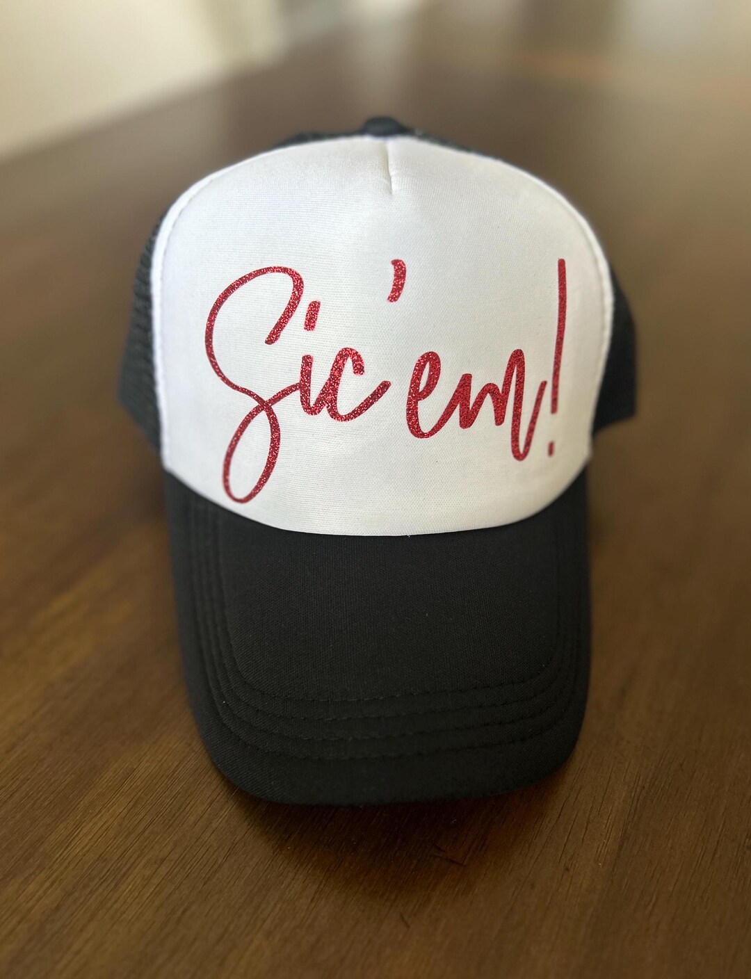 Sic em Georgia UGA Sparkle Trucker Hat - Etsy