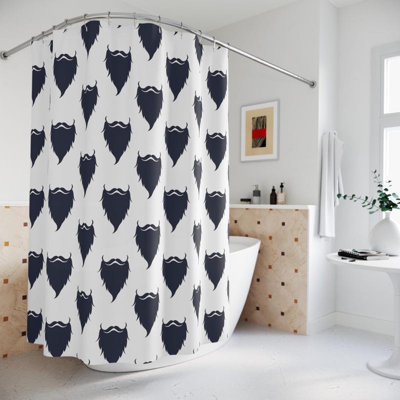 Mustache Bathroom - Etsy