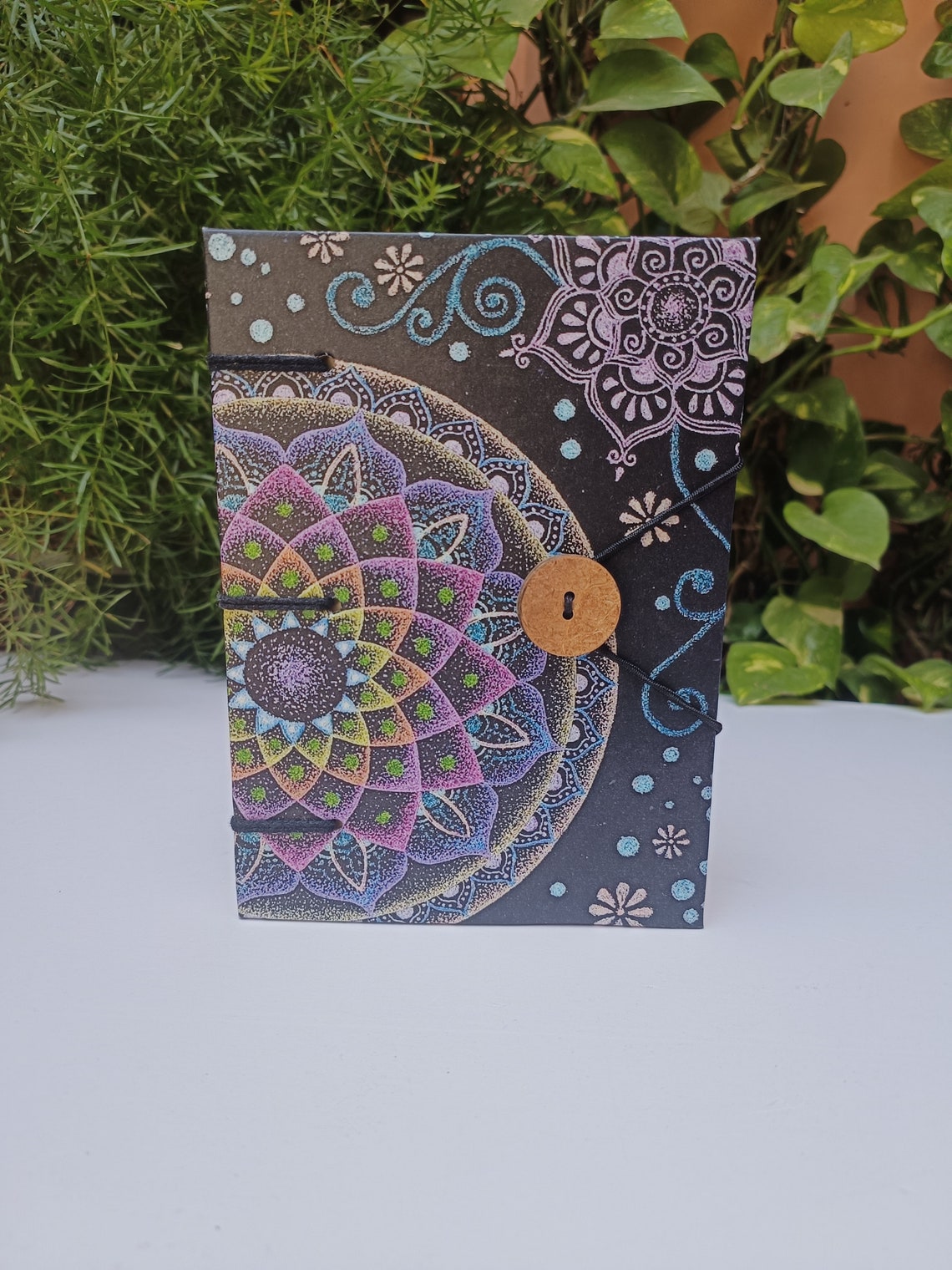 Personalized HANDMADE Mandala Print Plain Paper Diary Made With Printed ...