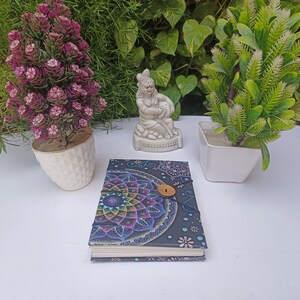 Personalized HANDMADE Mandala Print Plain Paper Diary Made With Printed ...
