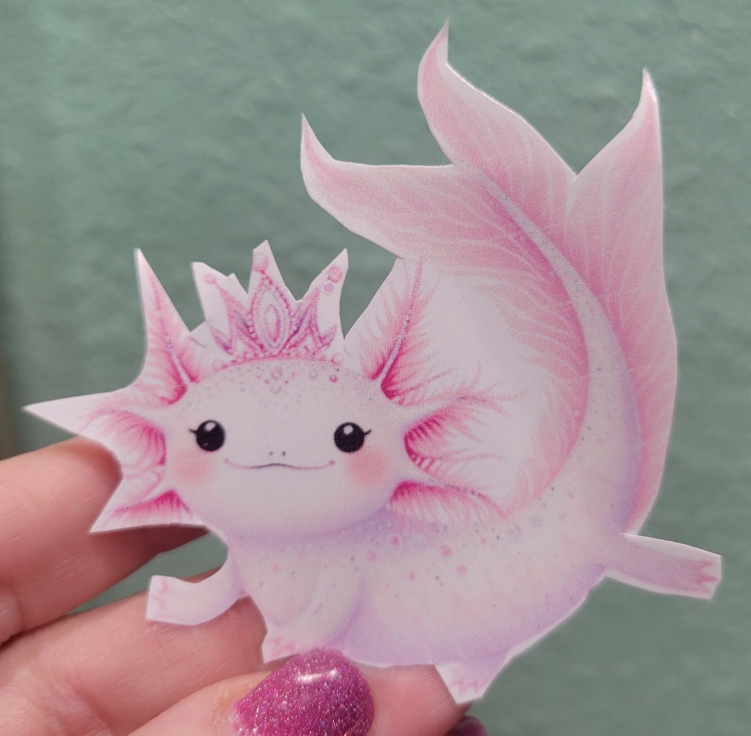 Axolotl Vinyl Sticker, Journals, Sticker Book, Water Bottle, Tumbler ...