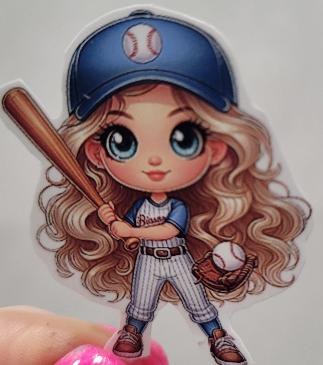 Baseball Girl Batter Vinyl Sticker Journals, Water Bottle, Cards ...