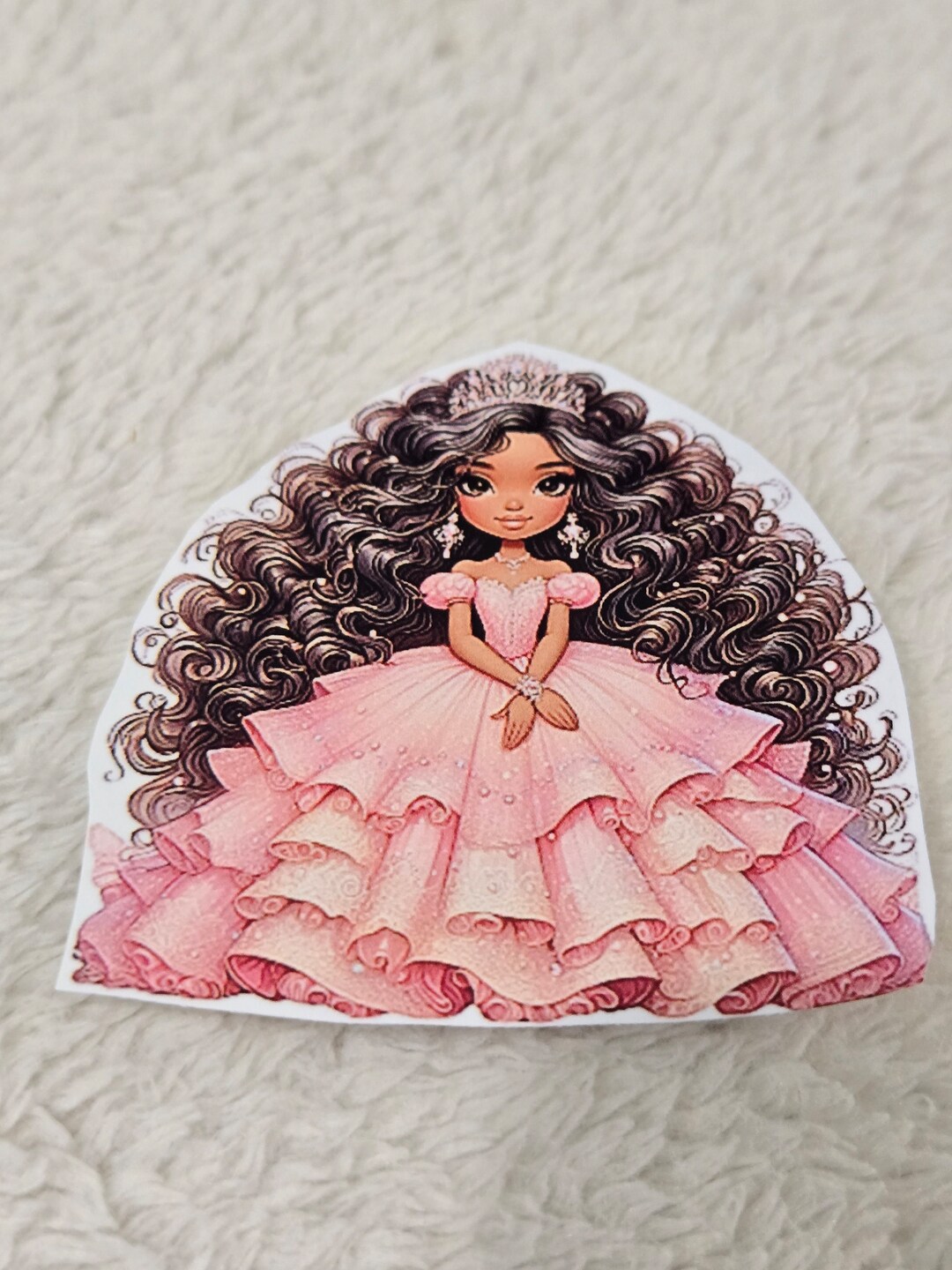 Dark Skin Princess Sticker. Great for Journaling, Card Making Crafts ...