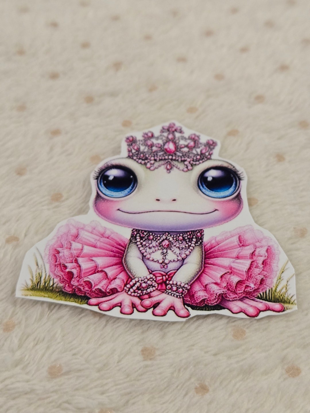 Frog in a Tiara and Pink Tutu, Water Bottle, Tumbler, Laptop, Hydro ...