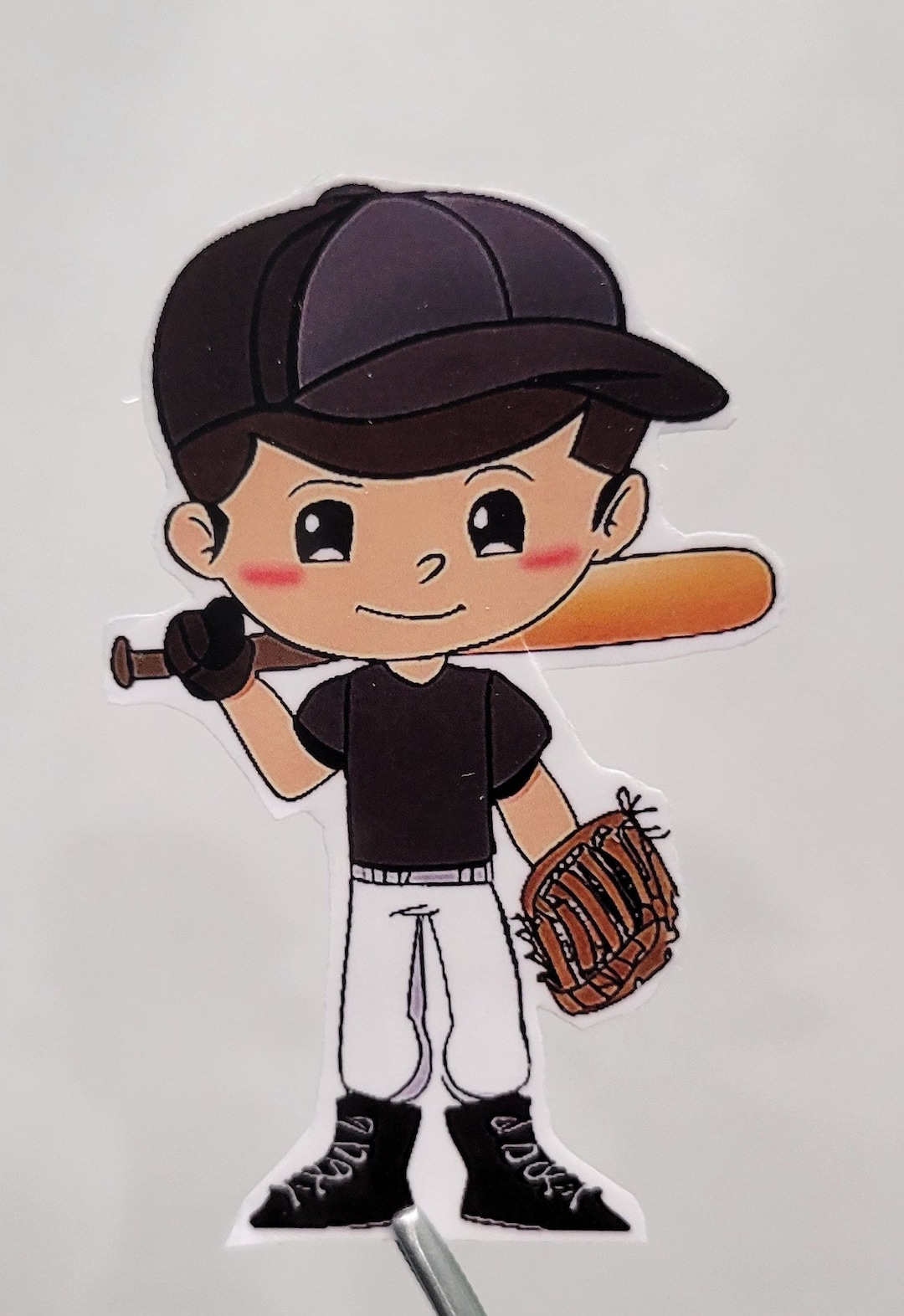 Baseball Boy Vinyl Sticker Journals, Sticker Book, Water Bottle ...