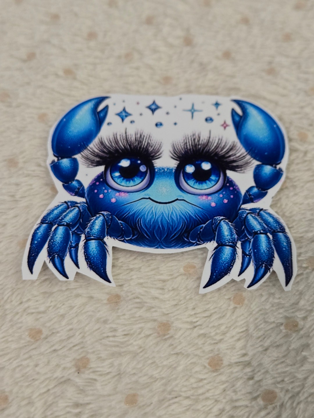 Crab Adorable Kawaii Vinyl Sticker, Journaling Sticker Book, Bottle ...