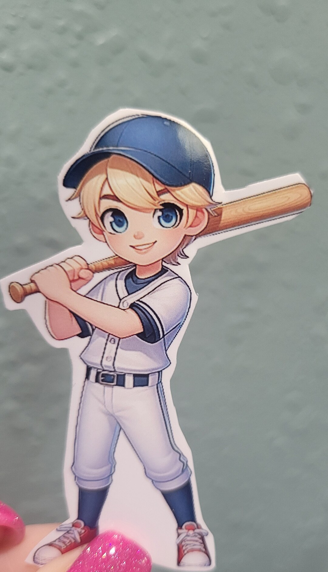 Baseball Boy Vinyl Sticker, Waterproof Decal - Etsy