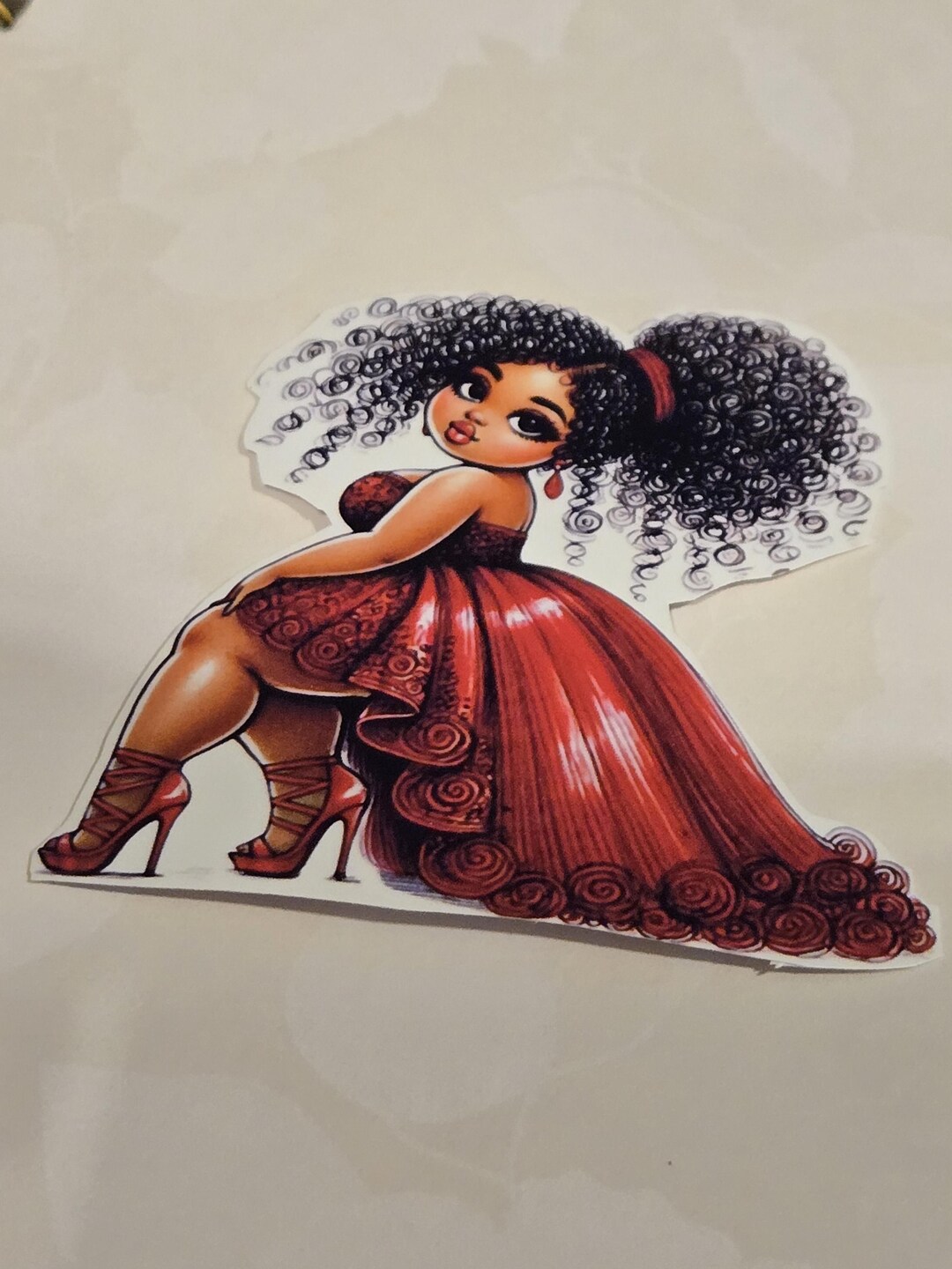 African American Diva Sticker. on Gloss Sticker Paper. Great for ...