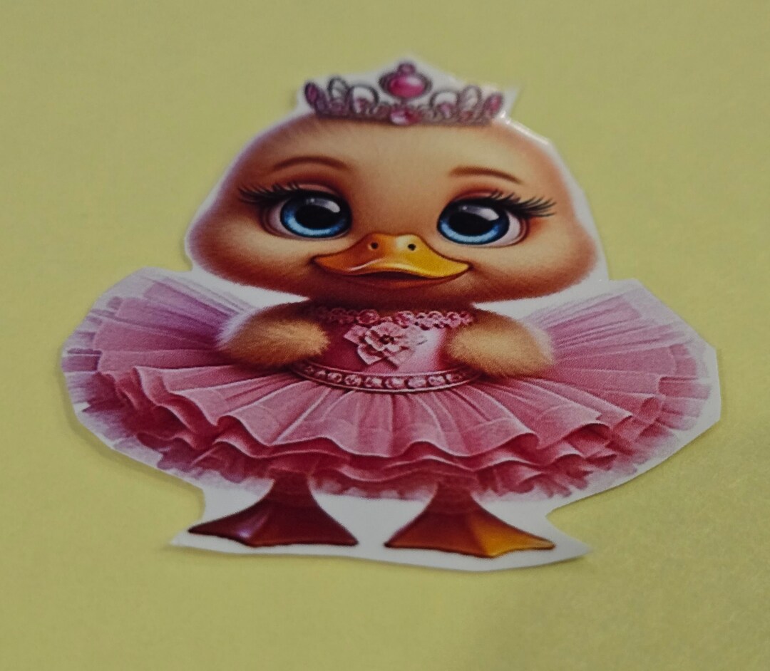 Duck Duckling in a Tutu and Tiara Scrapbooking, Water Bottle ...