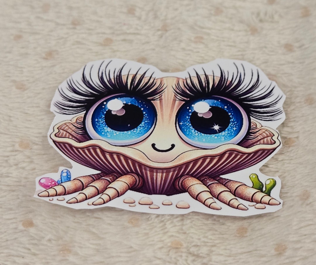 Crab Adorable Kawaii Vinyl Sticker, Journaling Sticker Book, Bottle ...