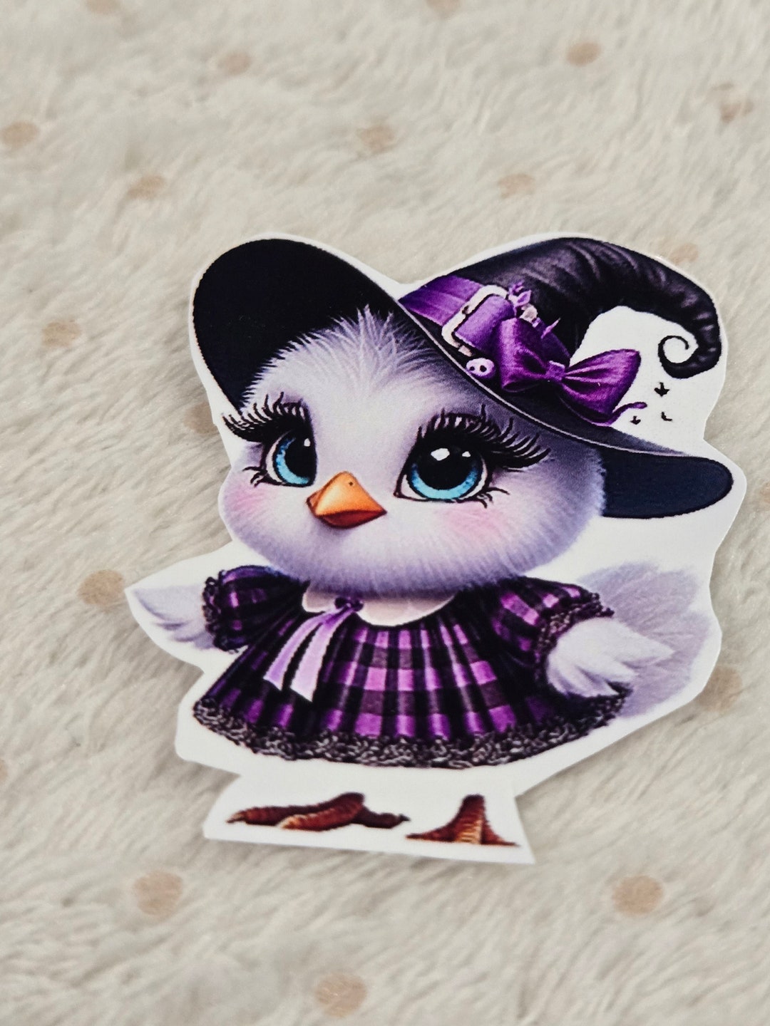 Halloween Baby Chicken Witch Costume Sticker - Etsy
