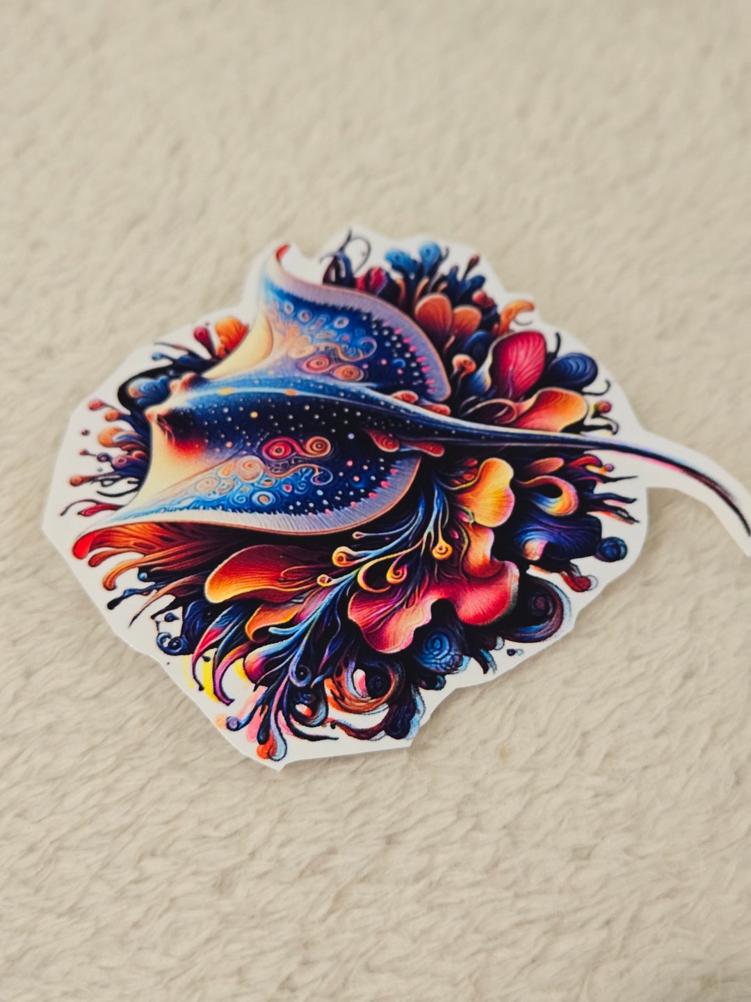 Stingray Vibrant Colored Vinyl Sticker, Journals, Sticker Book, Bottle ...