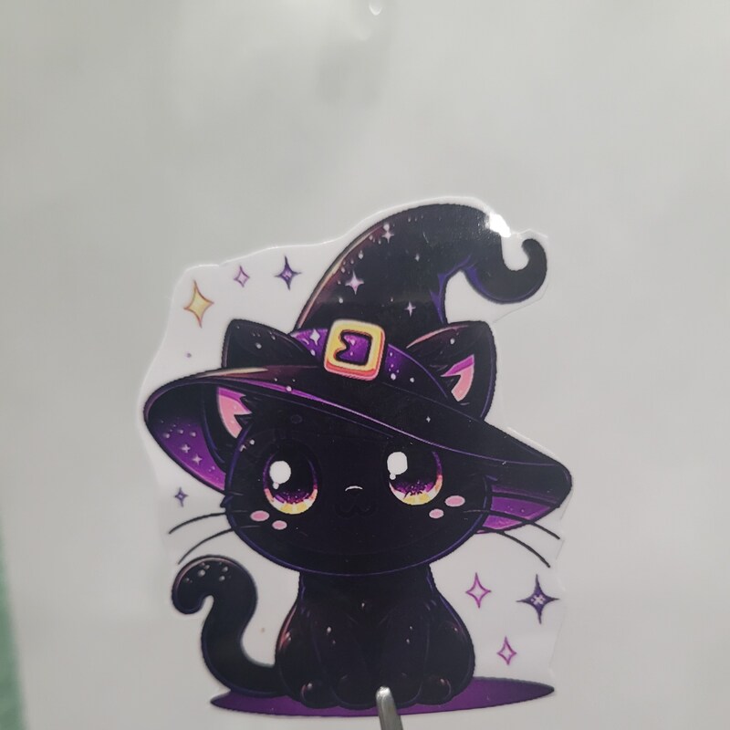 Cat Witch Hat Sticker - Etsy