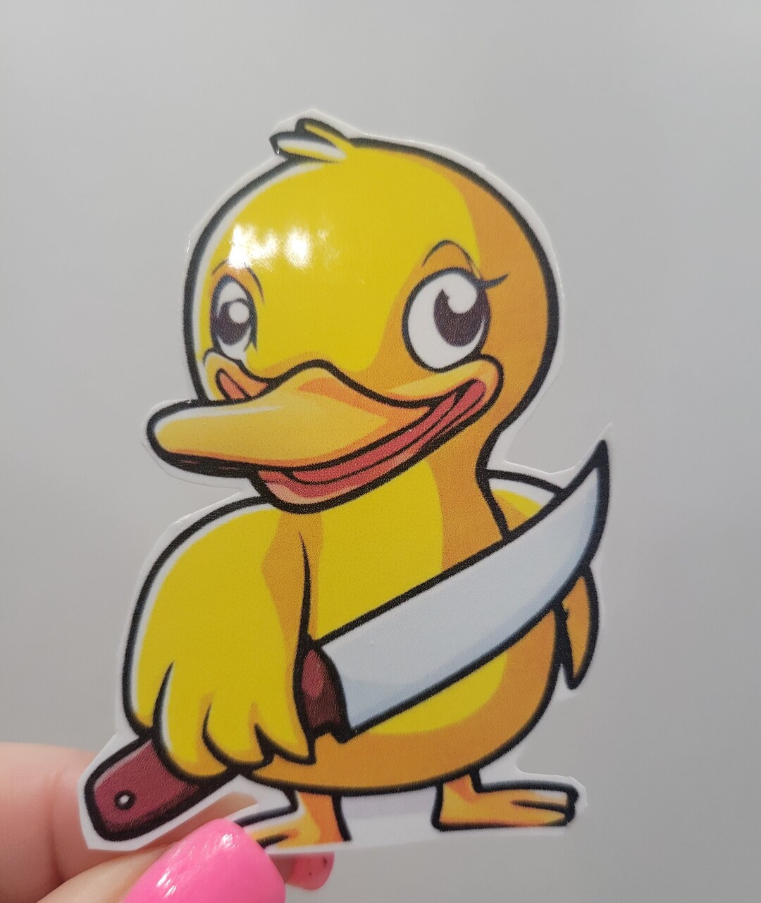 Animal With a Knife Duck Journals, Sticker Book, Die Cut, Duck With a ...