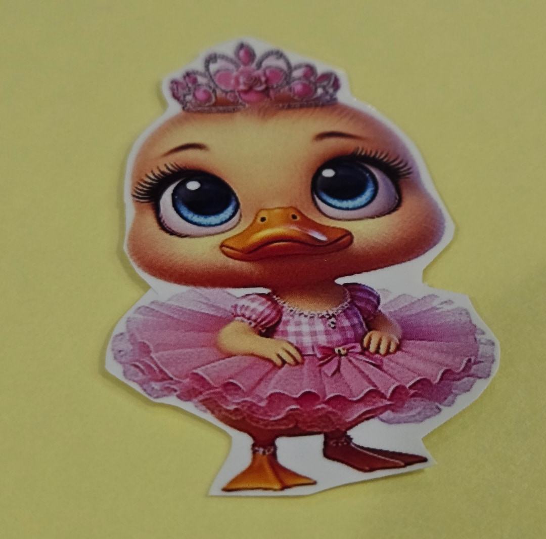 Duck Duckling in a Tutu and Tiara Scrapbooking, Water Bottle ...