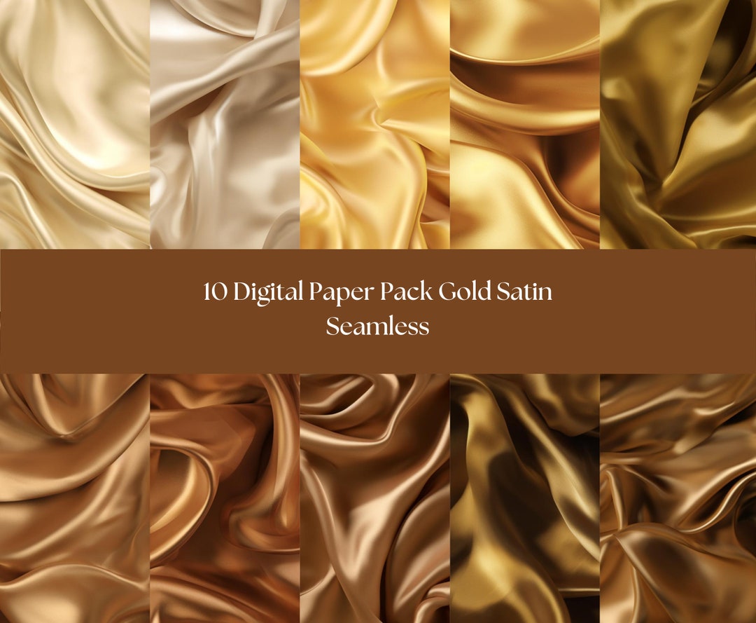 10 Seamless Digital Paper Pack Gold Satin - Etsy