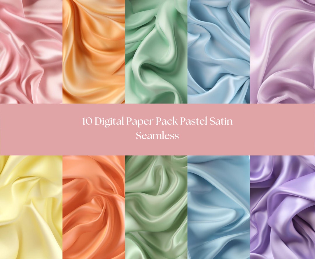 10 Seamless Digital Paper Pack Pastel Satin - Etsy