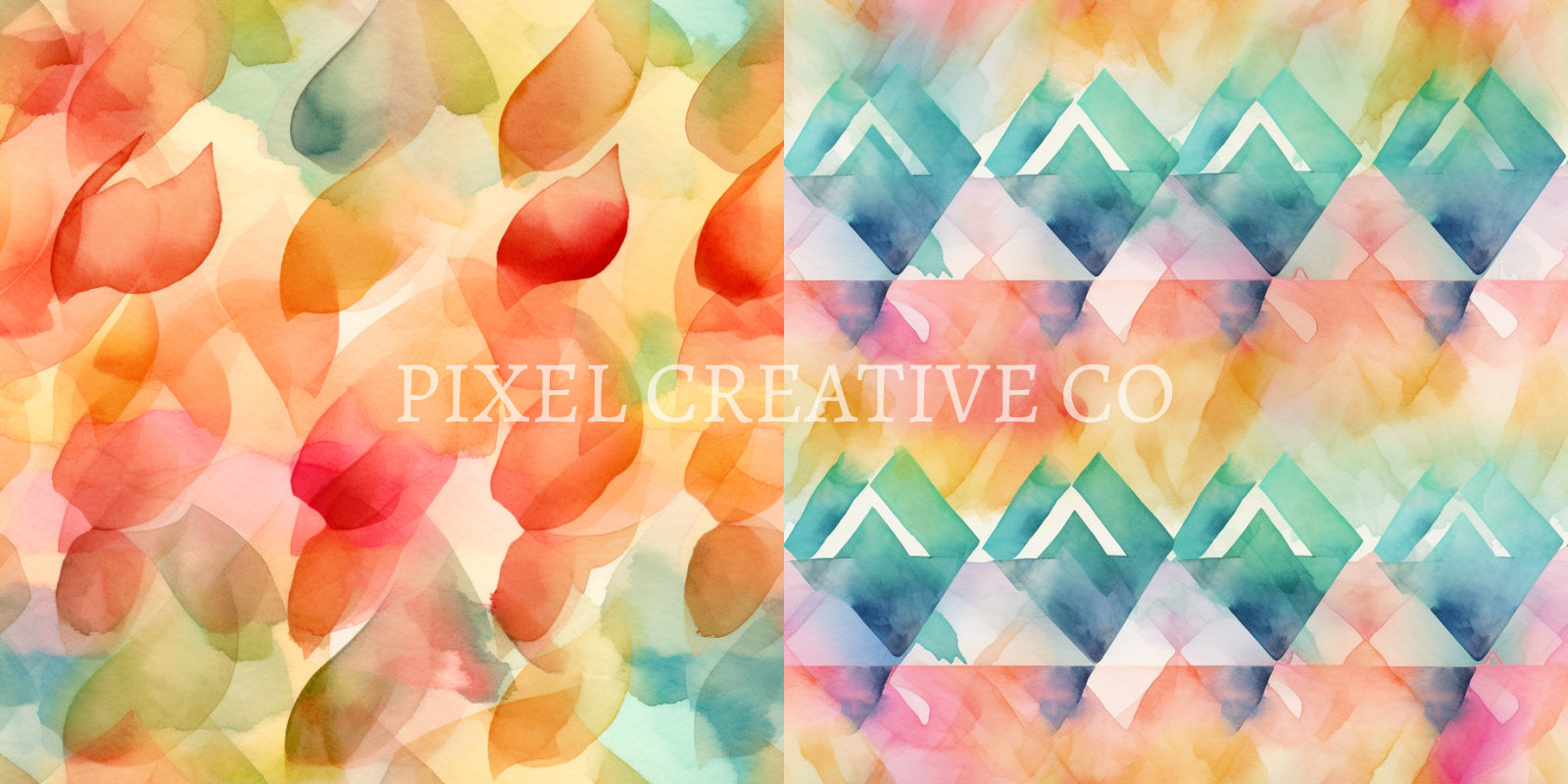 10 Seamless Digital Paper Pack Rainbow Watercolor I - Etsy