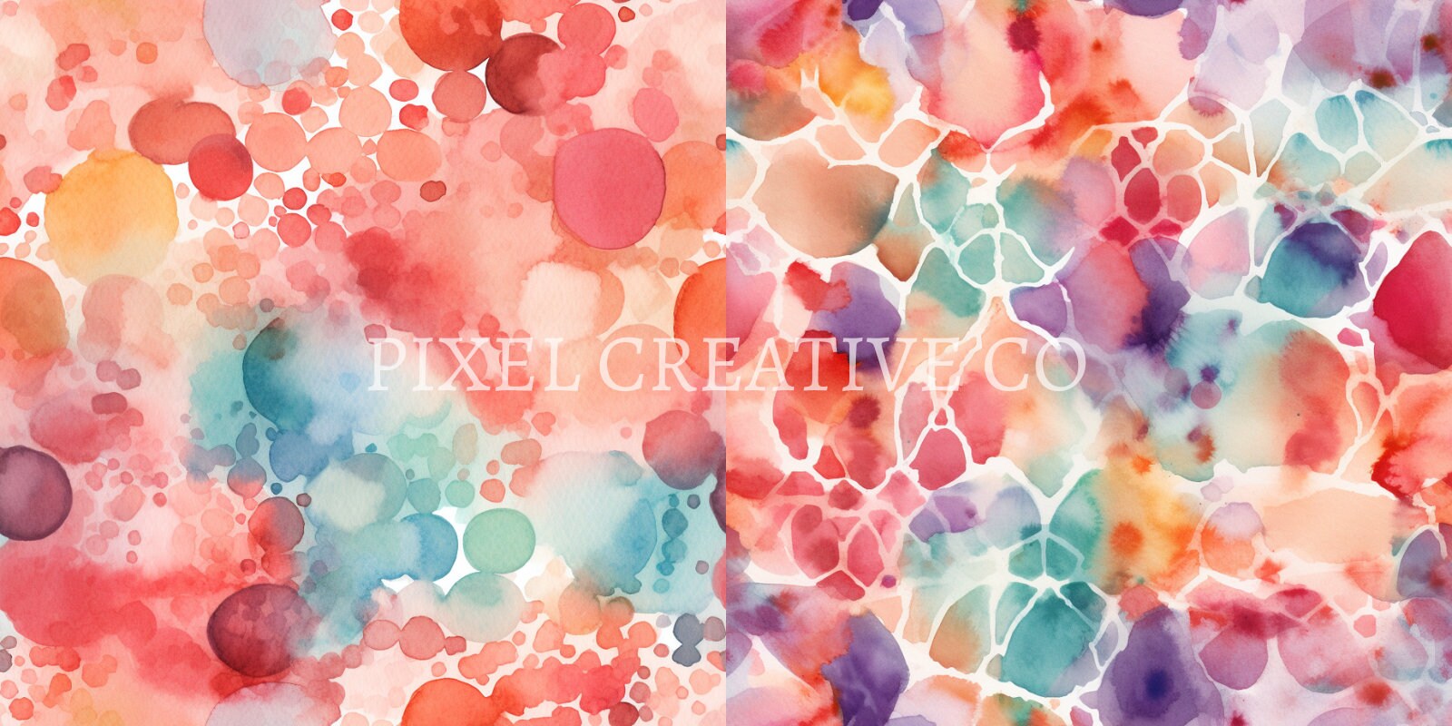 10 Seamless Digital Paper Pack Rainbow Watercolor I - Etsy