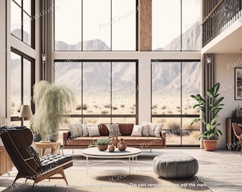 4 Virtual Backgrounds Digital Backdrops London Sitting Room, Zoom ...