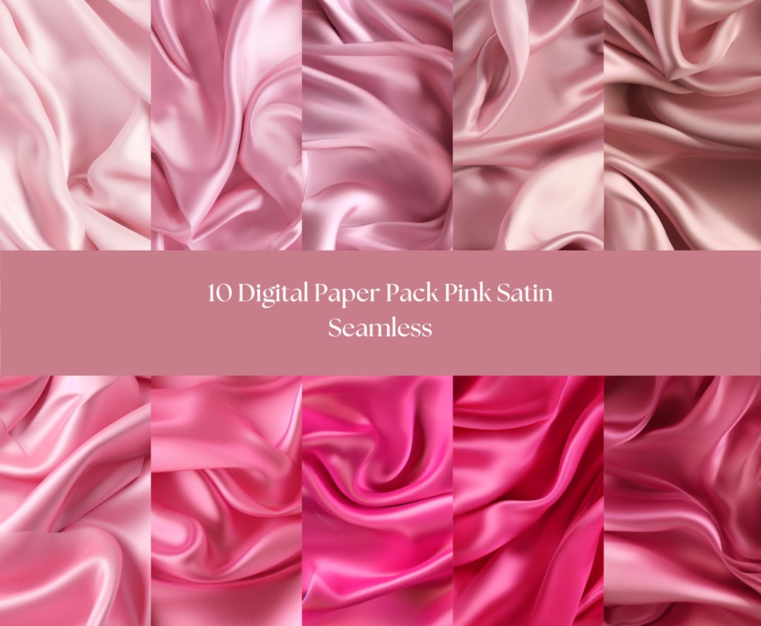10 Seamless Digital Paper Pack Pink Satin - Etsy
