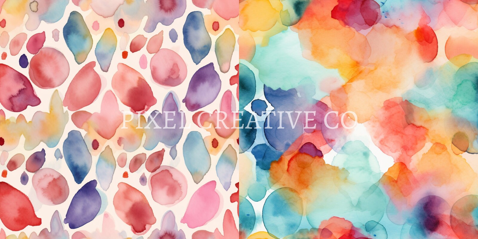 10 Seamless Digital Paper Pack Rainbow Watercolor III - Etsy