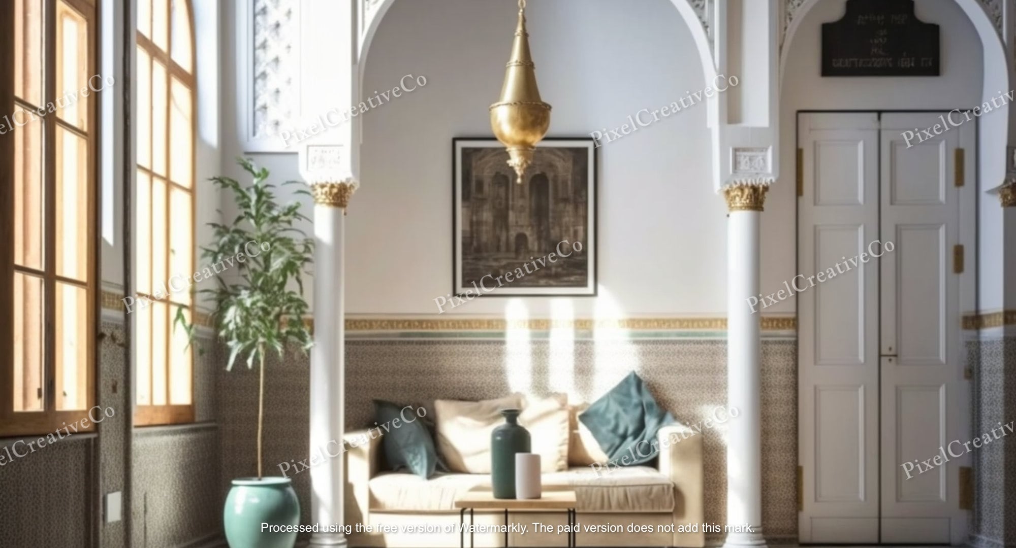 4 Virtual Backgrounds Digital Backdrops Moroccan Entry, Zoom, Google ...