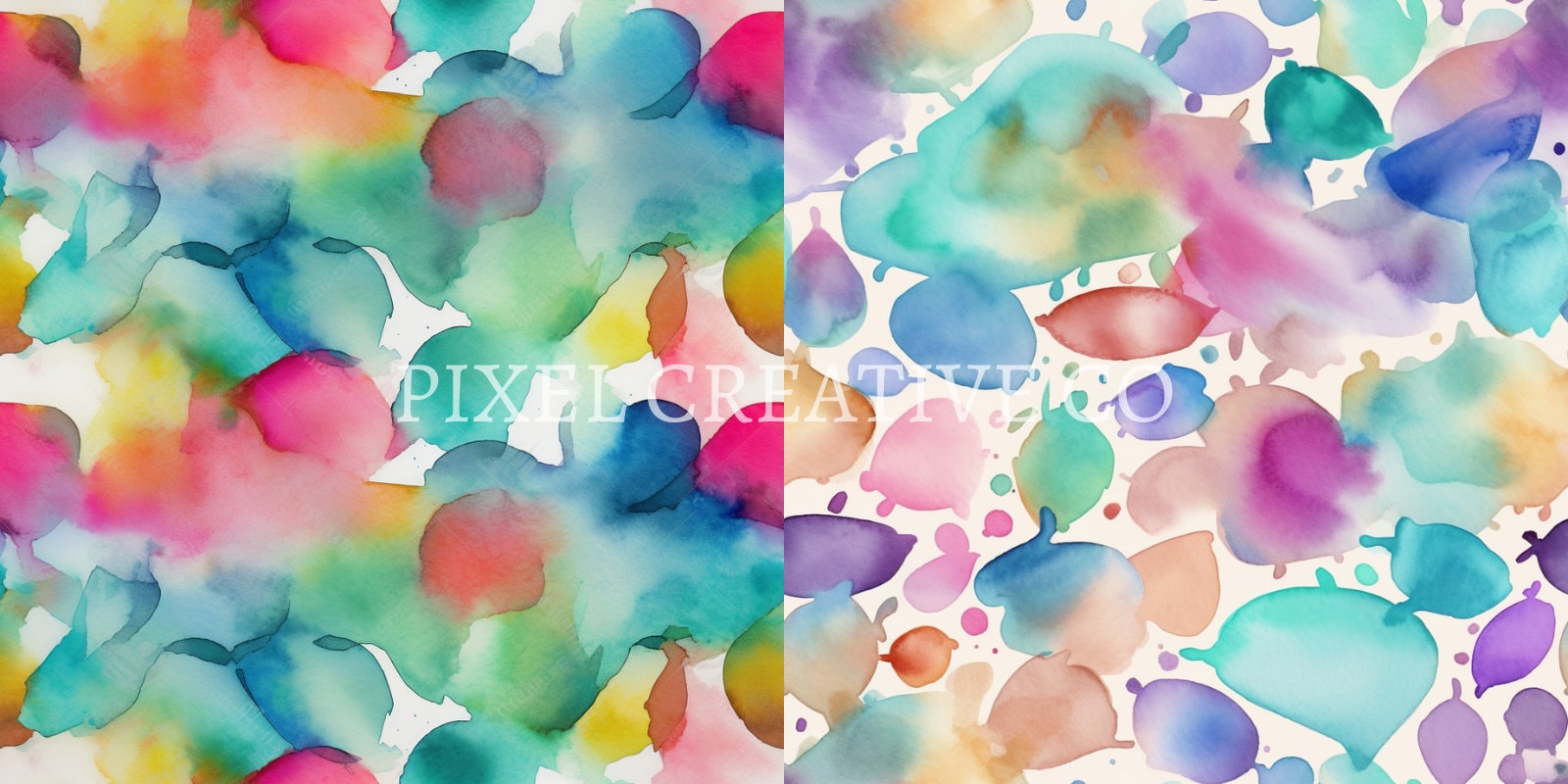 10 Seamless Digital Paper Pack Rainbow Watercolor I - Etsy